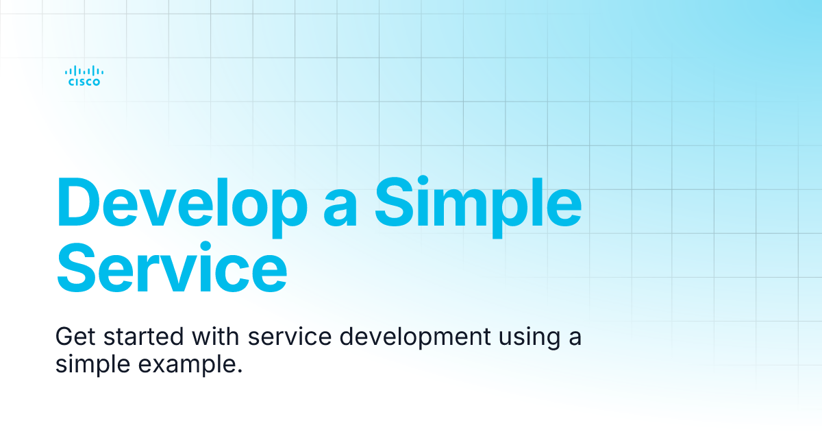 Develop a Simple Service | Guides and References NSO 6.1 | Cisco Crosswork NSO Documentation