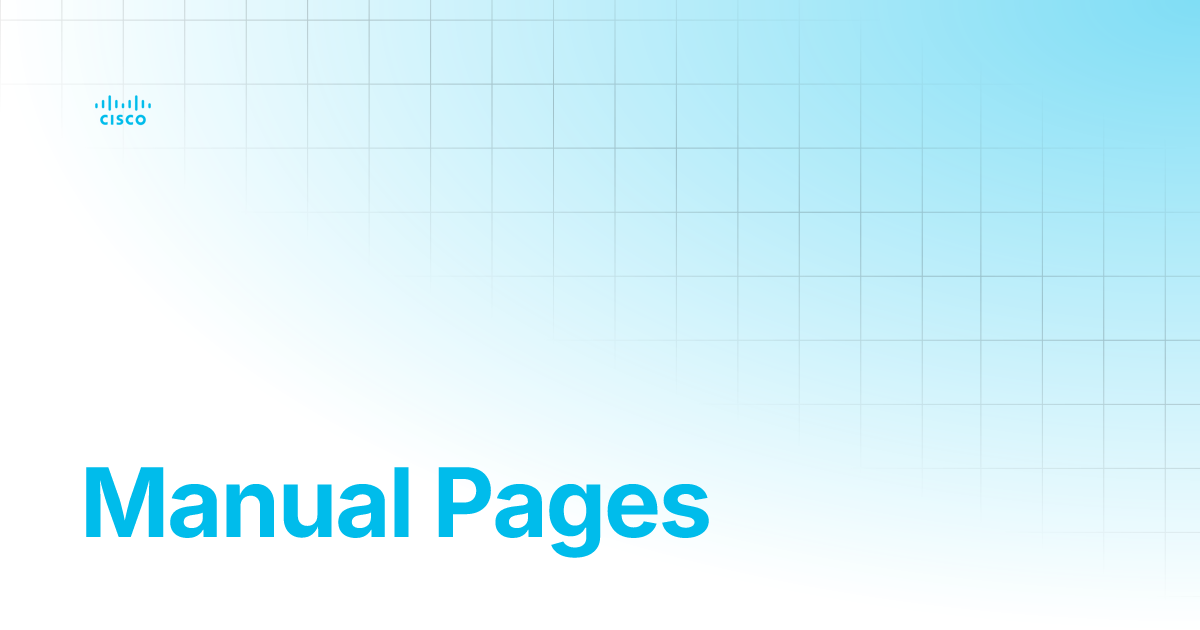 Manual Pages | Guides and References NSO 6.2 | Cisco Crosswork NSO Documentation
