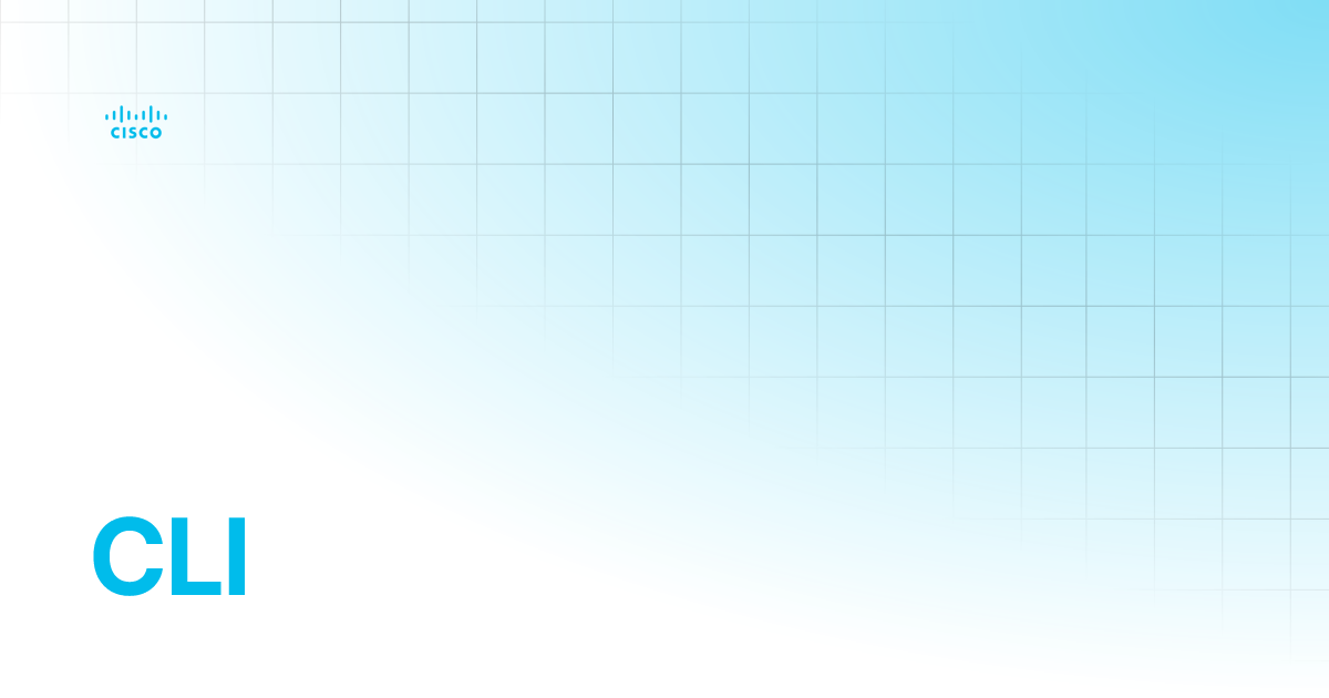 CLI | Cisco Crosswork NSO Documentation