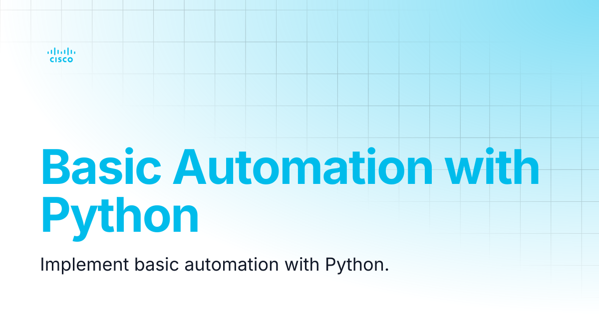 Basic Automation with Python | Guides and References NSO 6.3 (EoM ...