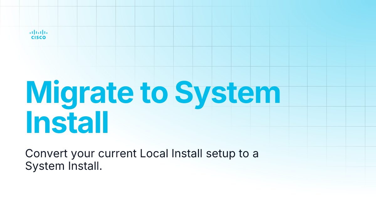 Migrate to System Install | Guides and References NSO 6.4 | Cisco ...