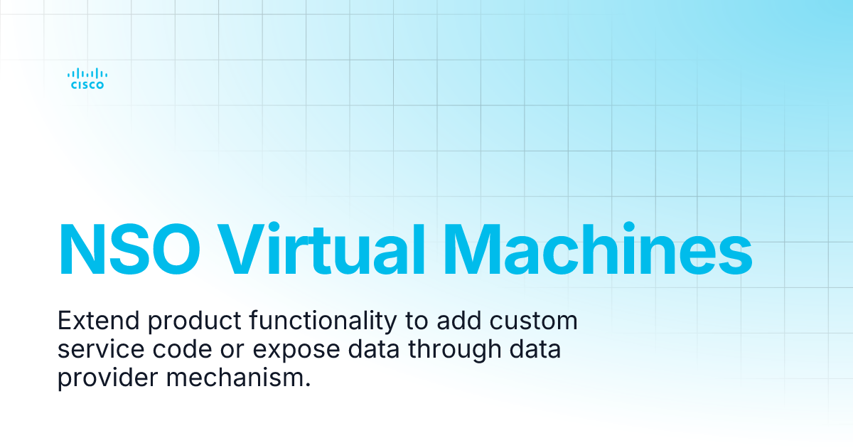 NSO Virtual Machines | Cisco Crosswork NSO Documentation