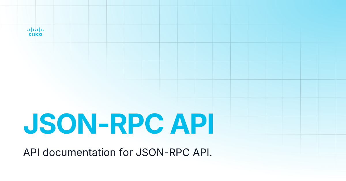 JSON-RPC API | Guides and References | Cisco Crosswork NSO Documentation