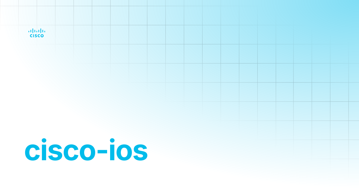 cisco-ios | NED READMEs | Cisco Crosswork NSO Documentation